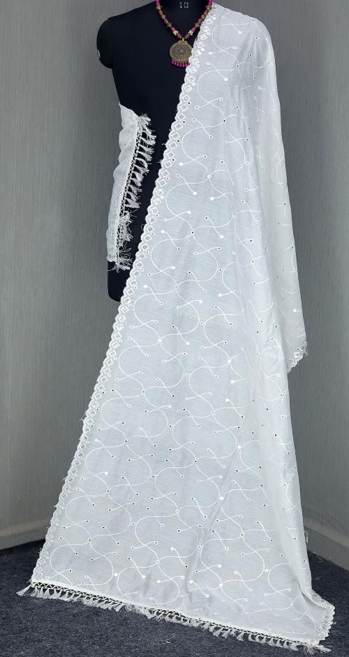 Buy Fab Window Women's Cotton Silk Dupatta With Sequince Embroidery Work. Online at Best Prices ...