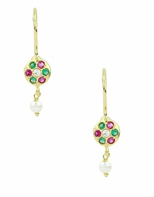 Buy Anuradha Art Jewellery Gold Plated Traditional Clip On Bugadi Earrings Red and Green (Women ...