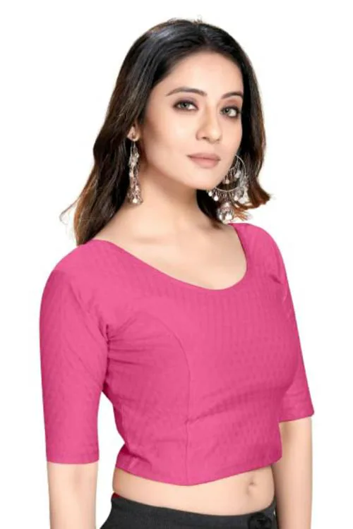 Buy Scube Designs Women Pink Cotton Lycra Blouse Online at Best Prices in India - JioMart.