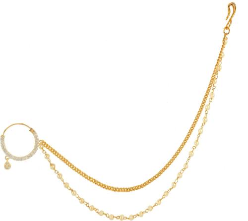 Buy GJ, Gemron Jewel Diamond Rhodium Plated Alloy Nathiya Online at ...