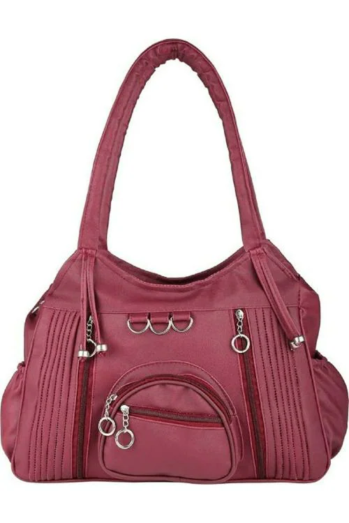 Buy Kts Women Maroon Polyurethane Stylish Handbag Online at Best Prices ...