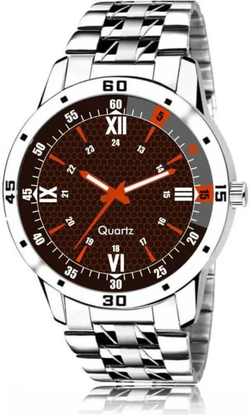 Buy KU Analog Brown Dial Silver Strap Watch For Men Online at Best ...