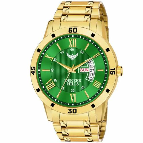 Buy Denzer Hills Mens Big Face Stainless Steel Analog Quartz Watches ...