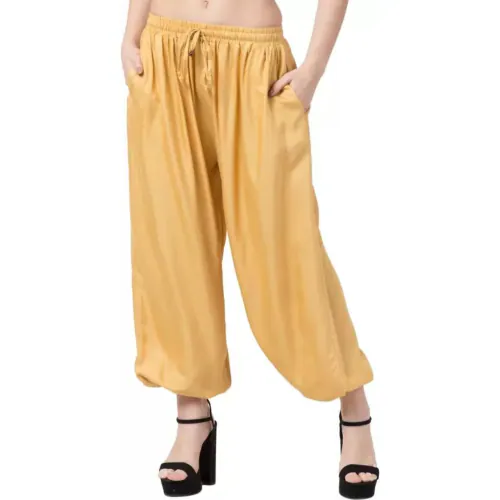 Buy Famiss fashion Rayon Solid Drawstring Harem Pants with Side Pocket ...