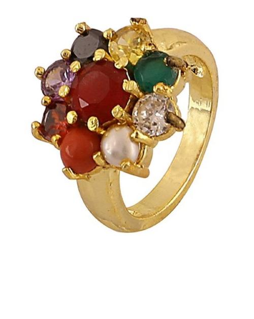 Buy CEYLONMINE Navratan Ring with Natural Navaratna Navgrah 9 Gems ...