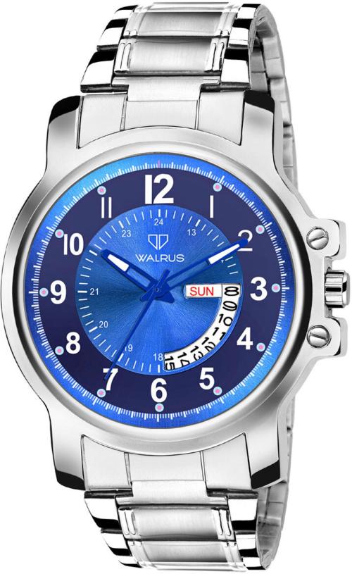 Buy Walrus Analog Blue Dial Silver Strap Watch For Men Online at Best ...