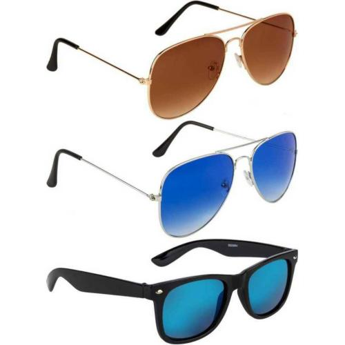 Buy FUNK sunglasses for men & women Multicolor pack of 3 Online at Best ...