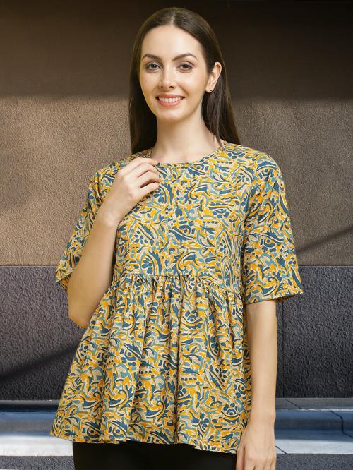 Buy Fabflee Women Printed casual Crepe Ethnic Top Online at Best Prices in India - JioMart.