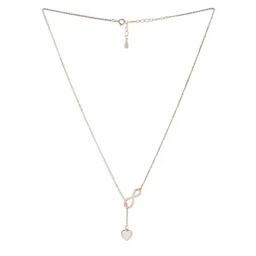 Buy ZAVYA Rhodium-Plated Sterling Silver Necklace for Women Online at ...