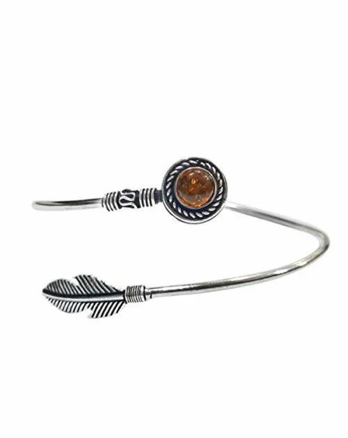 Buy Shubhanjali store Crystal Amber Feather Kada Anklet Women Online at ...