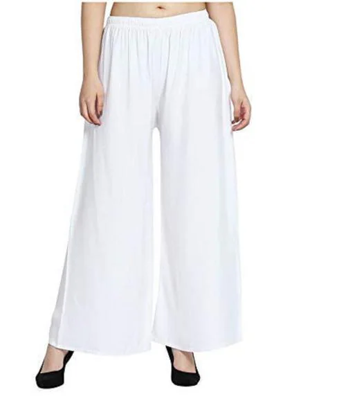 Buy HAMH Women's Regular Plain Wide Palazo Set for Girls |Solid/Plain ...