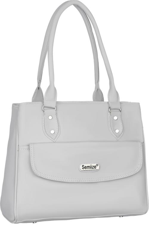 Buy Semiize Women White PU Shoulder Bag Online at Best Prices in India ...