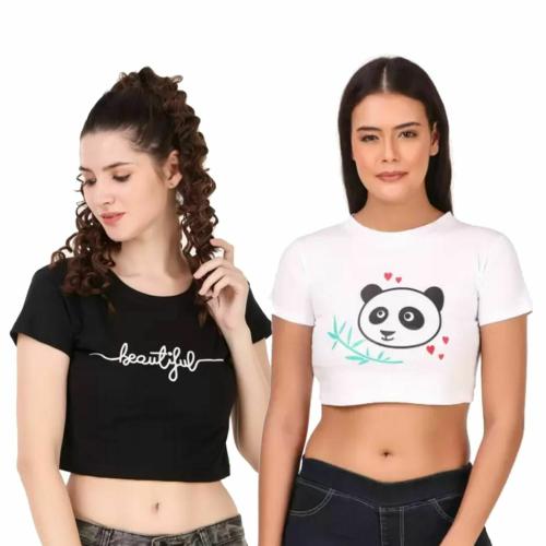 Buy Vanghee crop tops for women | Summer Top | Half Sleeve Crop Top ...