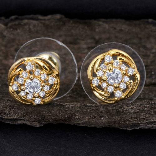 Buy Sukkhi Peasing Floral Gold Plated Stud Earring For Women Online at ...