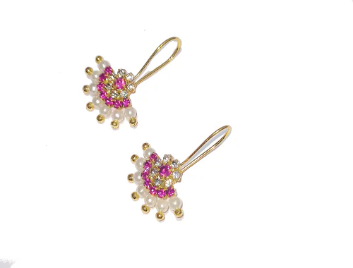 Buy Traditional Golden Maharashtrian Press clip on Ad Diamond Bugdi ...