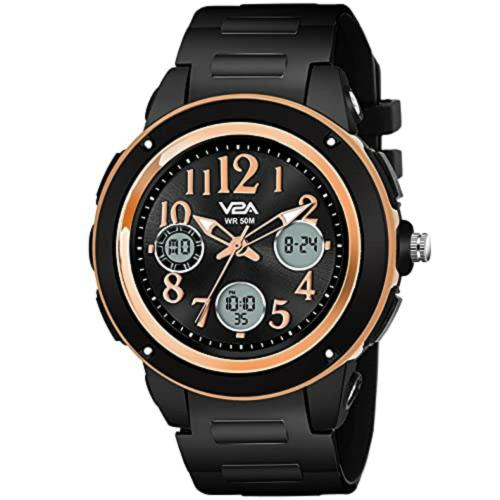 Buy V2A Analogue-Digital Black Watch For Women And Girls Online at Best ...