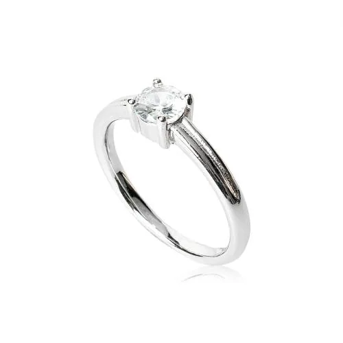 Buy 925siller Sterling Silver Single Solitaire Classy Ring Online at ...
