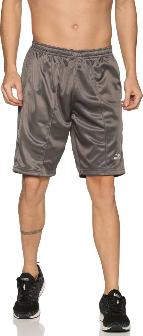 Buy HPS Sports Men Grey Polyester Solid Shorts (M) Online at Best ...