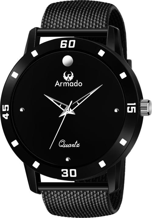 Buy Armado Analog Black Dial Black Strap Watch For Boys (1501-Black ...