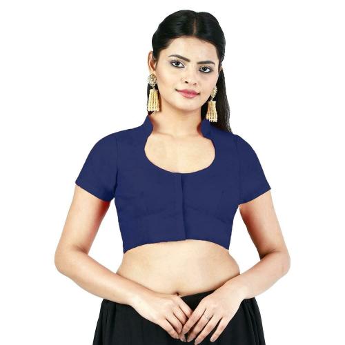 Buy GULBINS Women Navy Blue Solid Cotton Blouses (46 size) Online at Best Prices in India - JioMart.