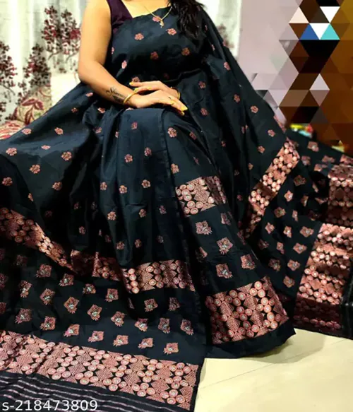 Buy DIVINE FABRICS AC Cotton Silk Mekhela Chador Assamese Saree Mekhala ...