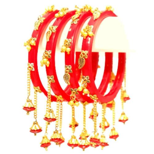 Buy Zindura Red Kangan set for Girls (Pack of 4) Online at Best Prices ...