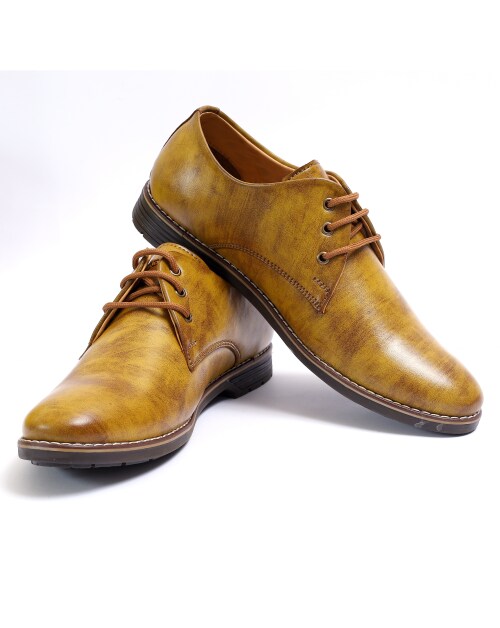 Buy Advick Black Formal Shoes For Men Lace Up SM-A-2301-TAN-9 Online at ...
