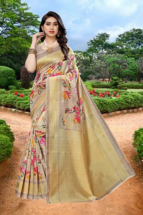 Buy Saran Women Mustard Pure Silk, Art Silk Saree Online at Best Prices ...