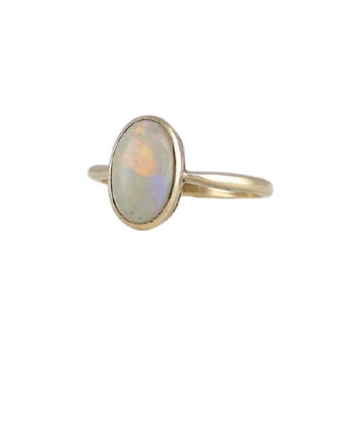 CEYLONMINE Stone Opal Gold Plated Ring - JioMart