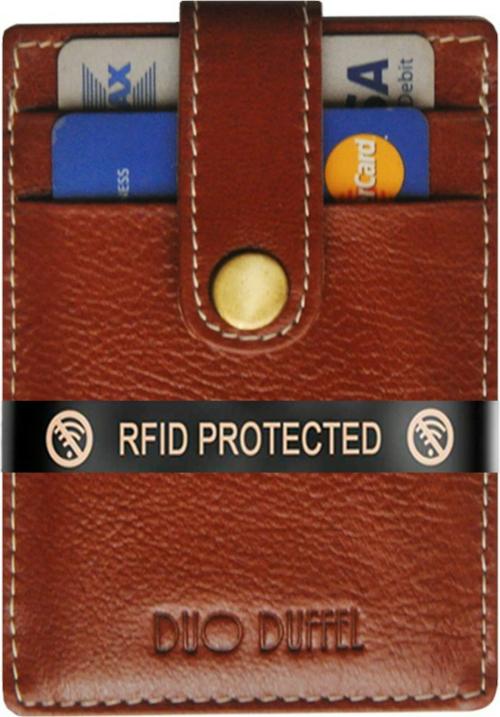 Buy Hide & Sleek Slim RFID Protected Genuine Leather Slot 3 Card Holder ...