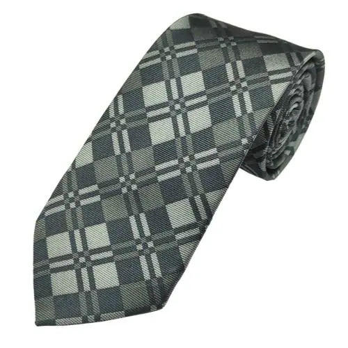 Buy Rare Combee Group Men's Formal Grey Color Self Design Luxurious Premium Silk Necktie with ...