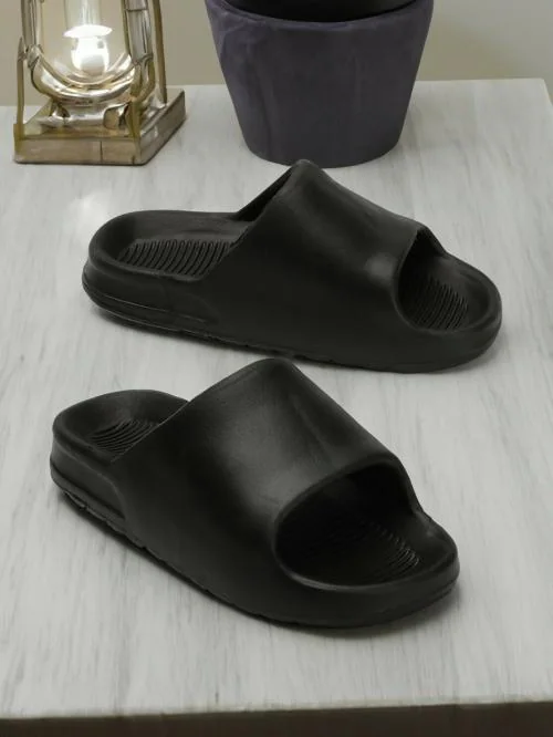Buy SIMSAN Super soft ligt weight Black Eva Slides for men Online at ...