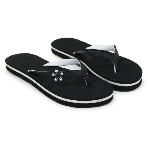 Buy Bizwiz Black Rubber Slippers for Women & Girls Online at Best ...