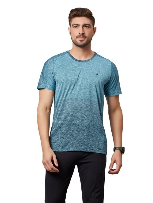 Buy BODYMARK Teal Men's Round Neck Sports Half Sleeve T-Shirt Online at ...