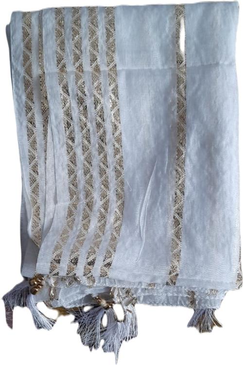 Buy Ebadat Cotton Blend Solid, Striped Women Dupatta Online at Best ...