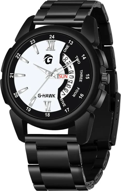 Buy G-HAWK Analog Black, White Dial Black Strap Watch for Men Online at ...