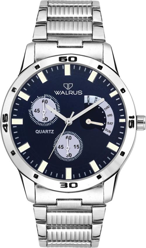 Buy Walrus Analog Blue Dial Silver Strap Watch For Men Online at Best ...