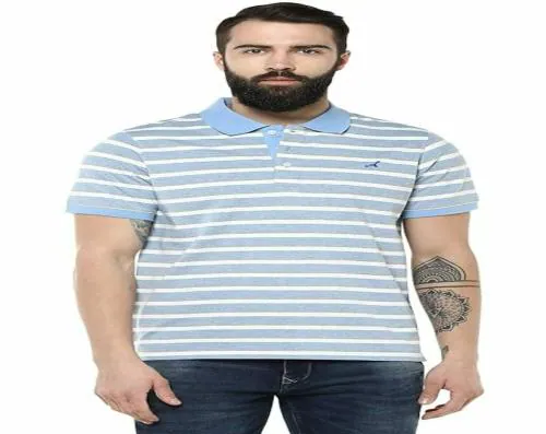 Buy KULDEEP ANEJA'S Men's Polo Neck Regular Fit Half Sleeves Printed Tshirt -A22 Online at Best ...