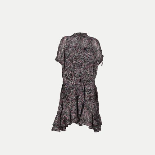 Buy Rad Prix Women Printed Ash Grey Midi Dress With Kimono Sleeves ...