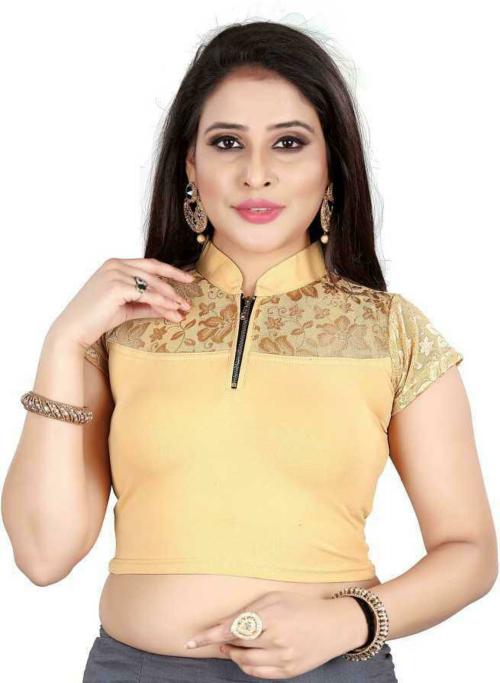 Buy Sanmati Creation Women Beige Solid Pure Cotton Single Blouse Online at Best Prices in India ...