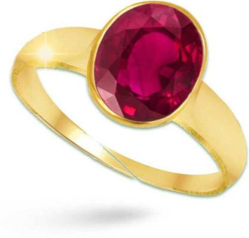 Buy Chopra Gems & Jewellery Gold Plated Brass Ruby Manik Panchdhatu Stone Ring (Men and Women ...
