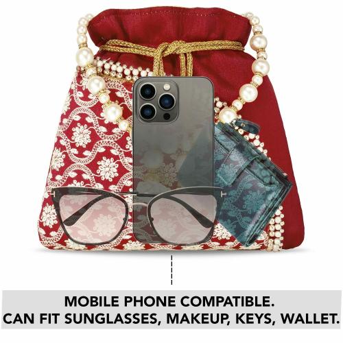 Buy Peora Red Fabric Potli Bags Online at Best Prices in India - JioMart.
