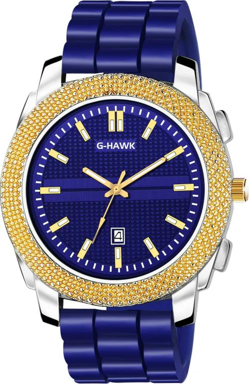 Buy G-HAWK Analog Blue Dial Blue Strap Watch for Men Online at Best ...