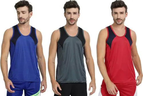 Buy Ftx Men Solid Pack Of 3 Vest (M) Online at Best Prices in India ...