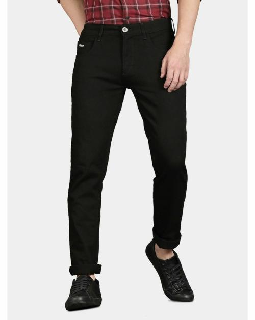 Buy LLAK Men Black Washed Denim Blend Jeans Size 32 Online at Best ...