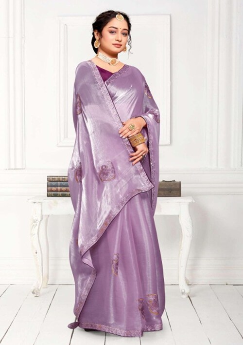 Buy Radhe Creation Women Traditional jimy choFabric Sree Border Work ...