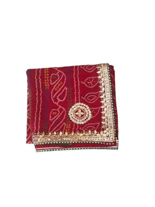 Buy FASHION MOODS Jaipuri Handwork Bandhej (Bandhani) Heavy Georgette ...