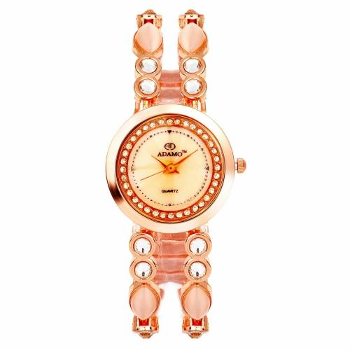 Buy ADAMO Designer Golden Dial Women's & Girl's Watch AD58KM08-1 Online ...