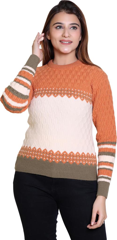 Buy Leza Multi Color Colorblock Acrylic Single Winter Wear Online at ...