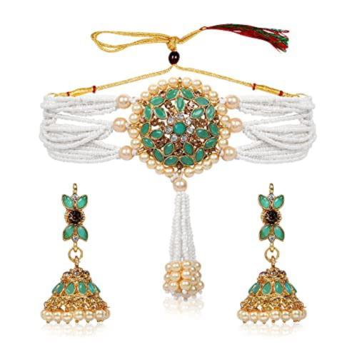 Buy TOP DESIRE THE DAWN OF DESIRES Rama Green Hand Made Patwa Neckles ...